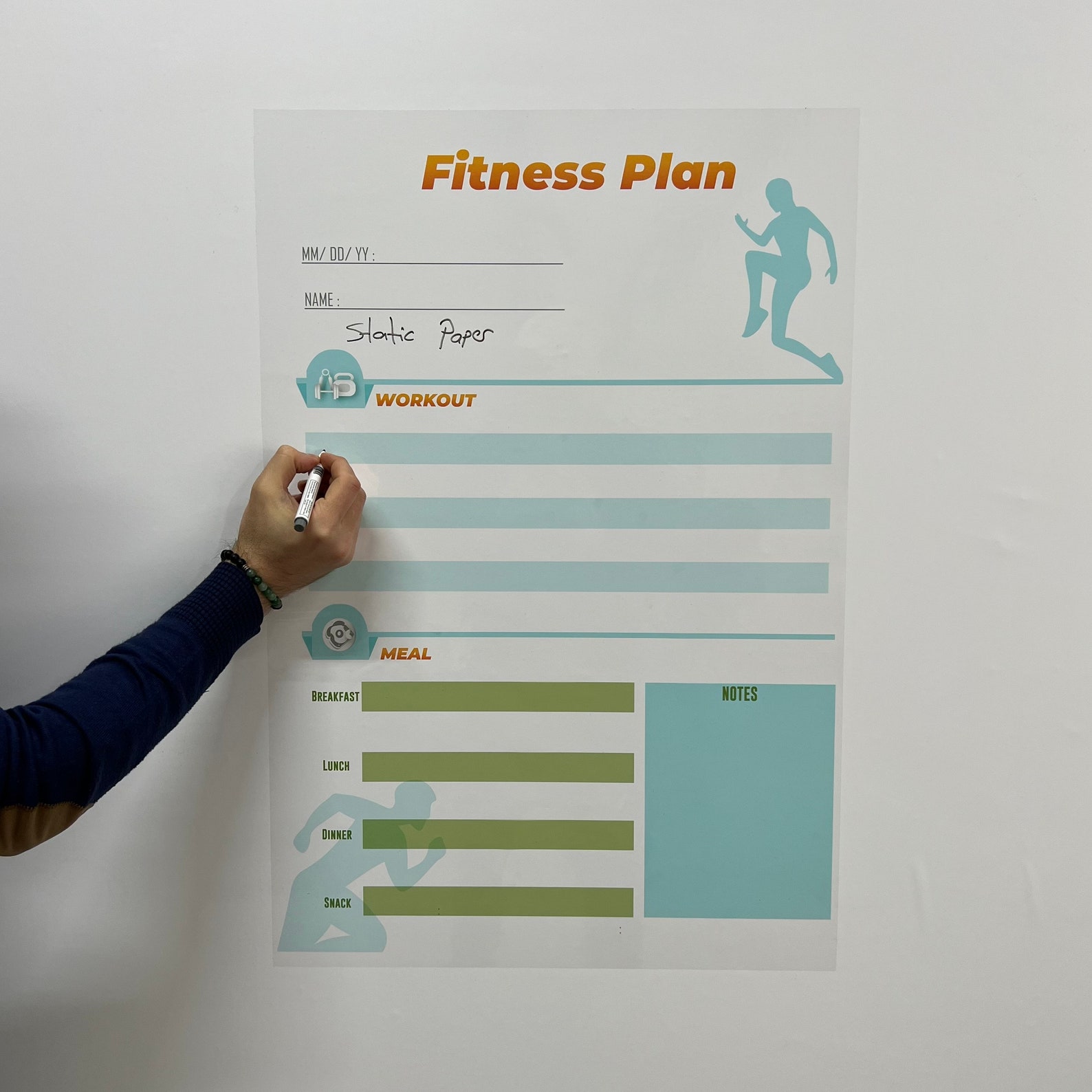 Dry Erase Workout Schedule Fitness Planner-2 Fitness Coach Template ...