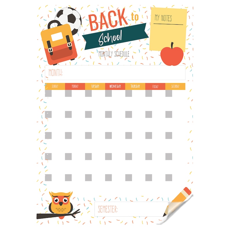 Dry Erase Back to School Planner Plan Your Day and Week Easily With ...