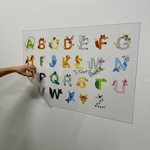 Dry Erase English Alphabet Model-1 Alphabet Chart for Kindergartener ...