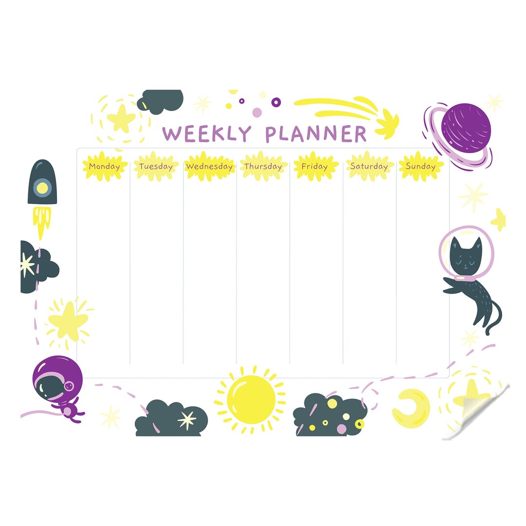 Dry Erase 2024 - 2025 Weekly Planner Organizer Model-22 Plan Your Day ...