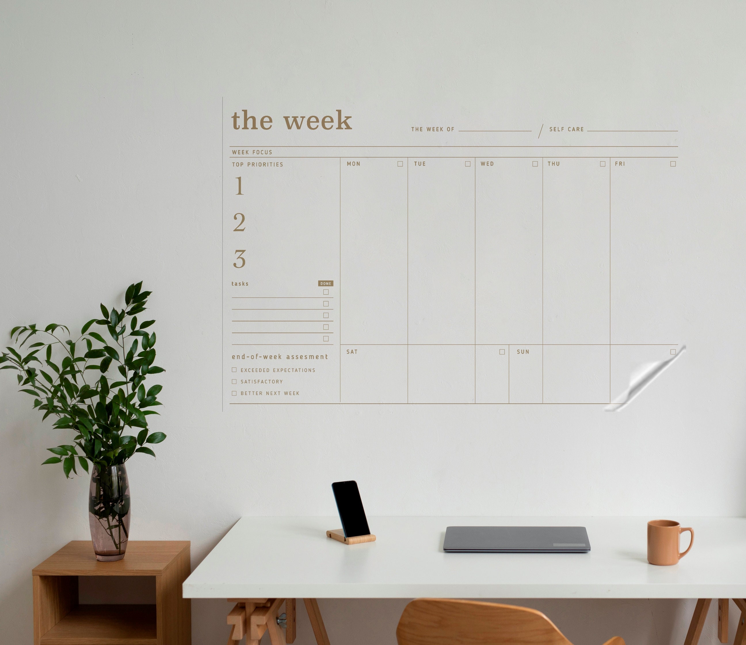 Dry Erase 2024 - 2025 Weekly Planner Organizer Model-12 Plan Your Day ...