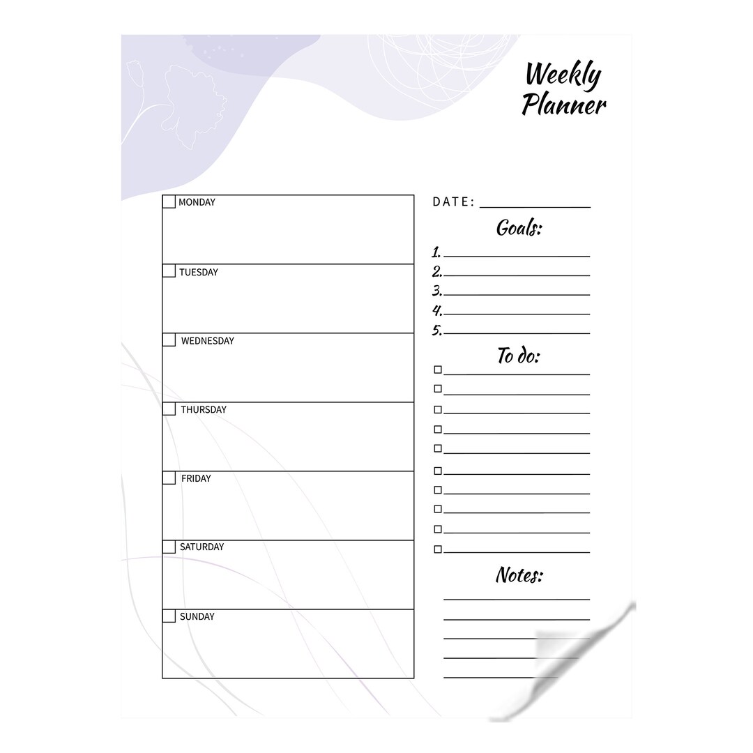 Dry Erase 2024 - 2025 Weekly Planner Organizer Model-20 Plan Your Day ...