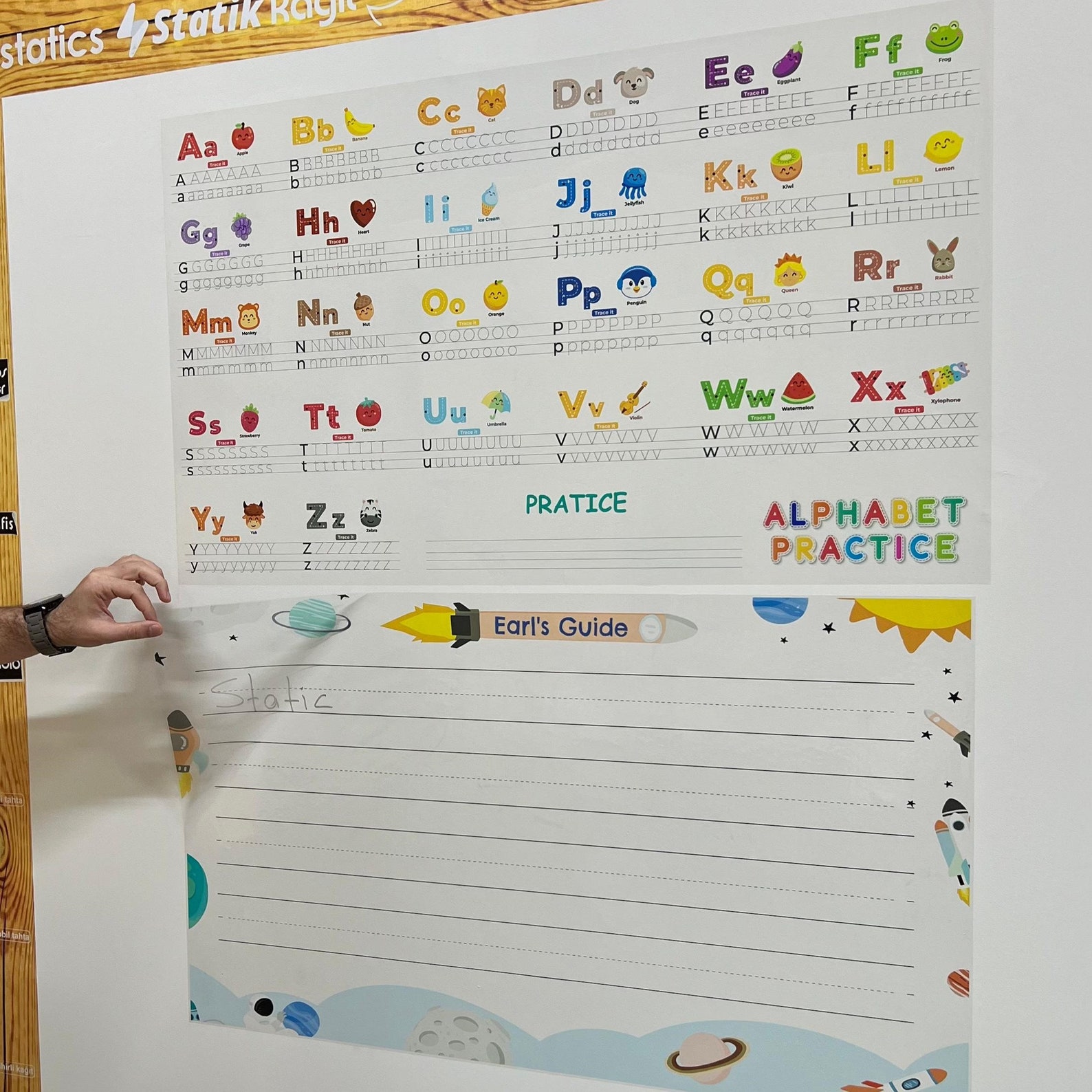 Dry Erase Activity Decal Set of English Alphabet and Grid - Etsy