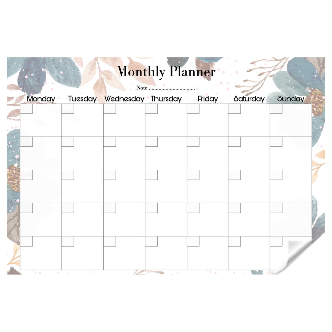Dry Erase 2024 - 2025 Monthly Planner Organizer Model-8 Plan Your Day ...