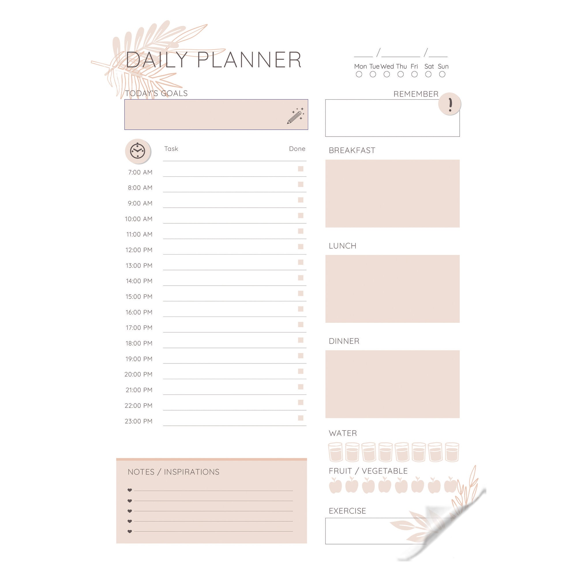 Dry Erase 2024 - 2025 Daily Planner Organizer Model-3 Plan Your Day and ...