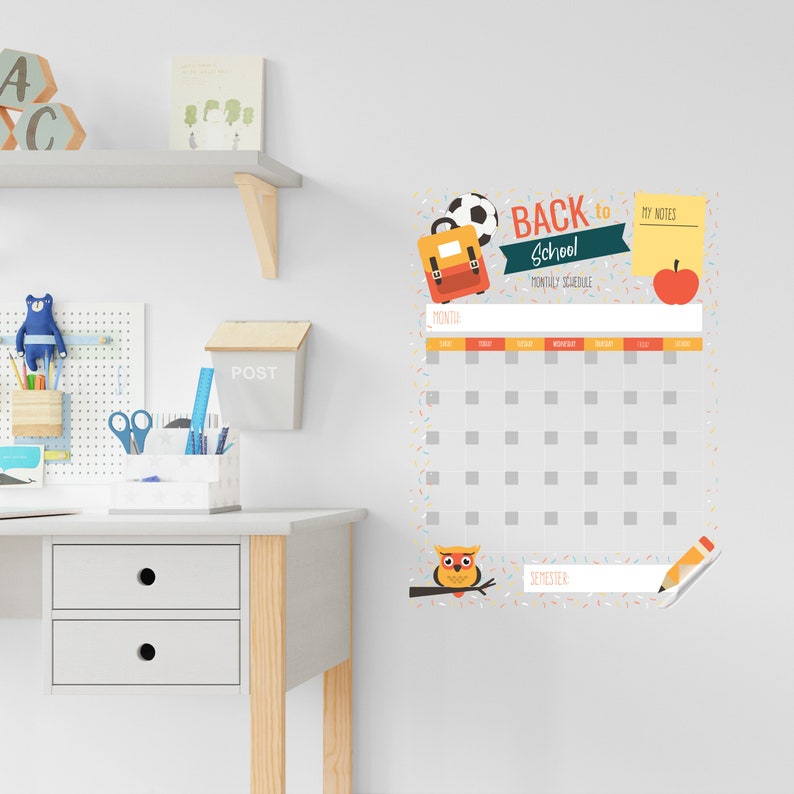 Dry Erase Back to School Planner Plan Your Day and Week Easily With ...