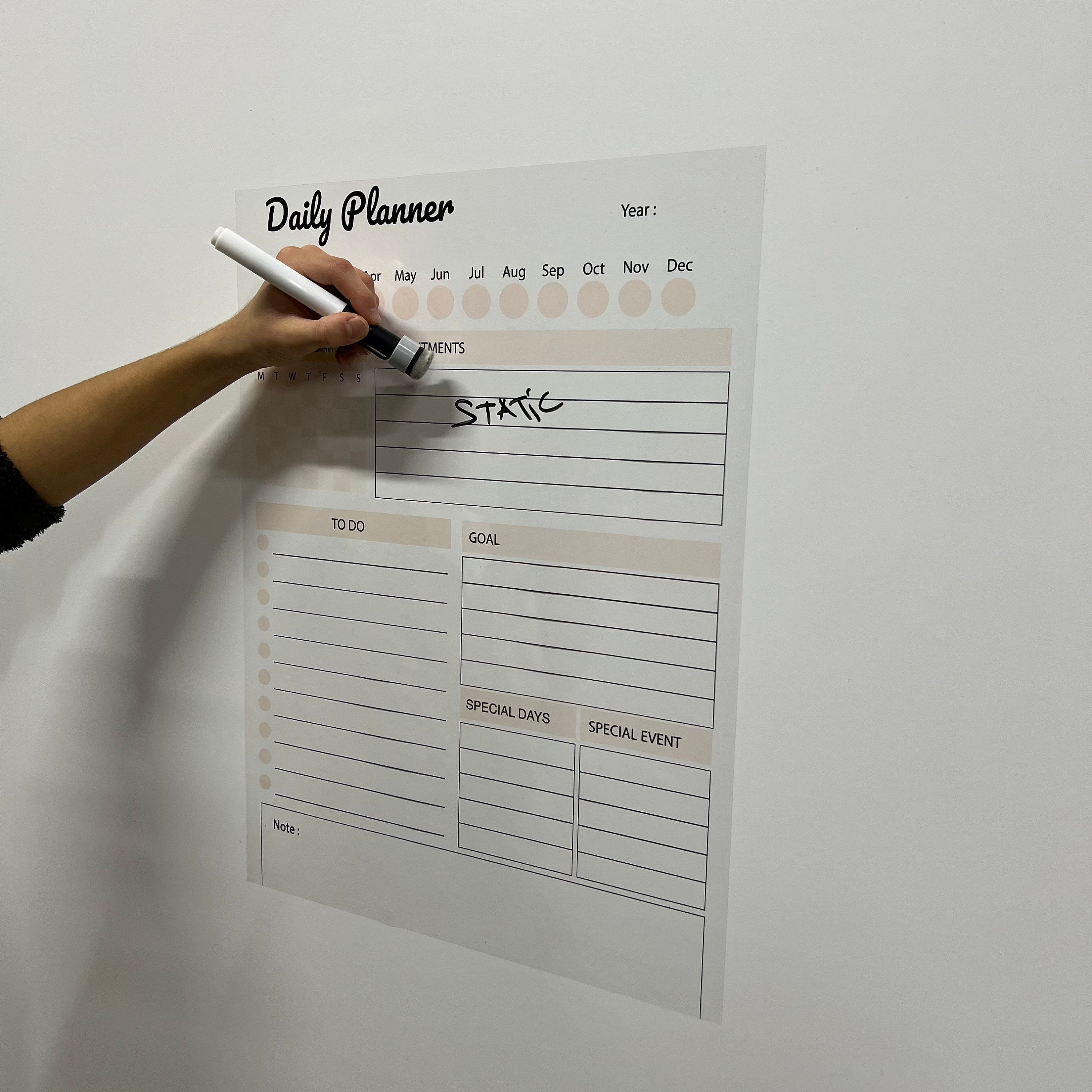 Dry Erase 2024 - 2025 Daily Planner Organizer Model-1 Plan Your Day and ...
