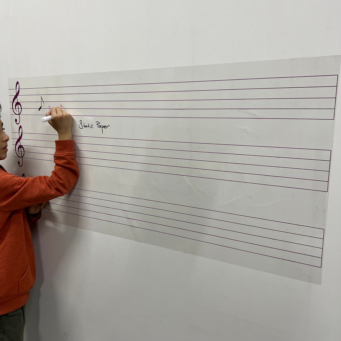 Dry Erase Treble Clef Music Board Sheet Music, Treble Alto Bass Clef ...