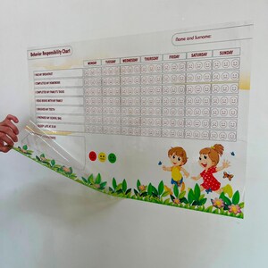 Dry Erase Behavior Responsibility Chart for Children-3 Editable Chore ...