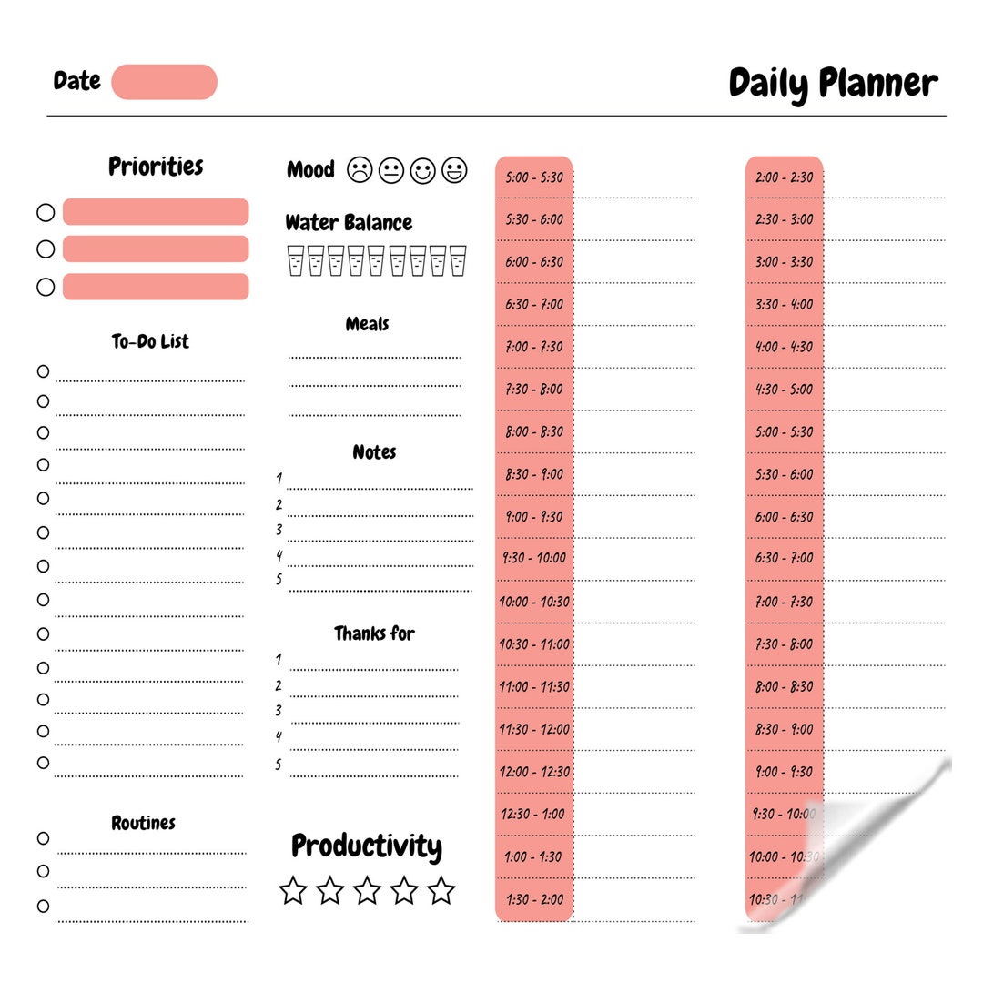 Dry Erase 2024 - 2025 Daily Planner Organizer Model-2 Plan Your Day and ...