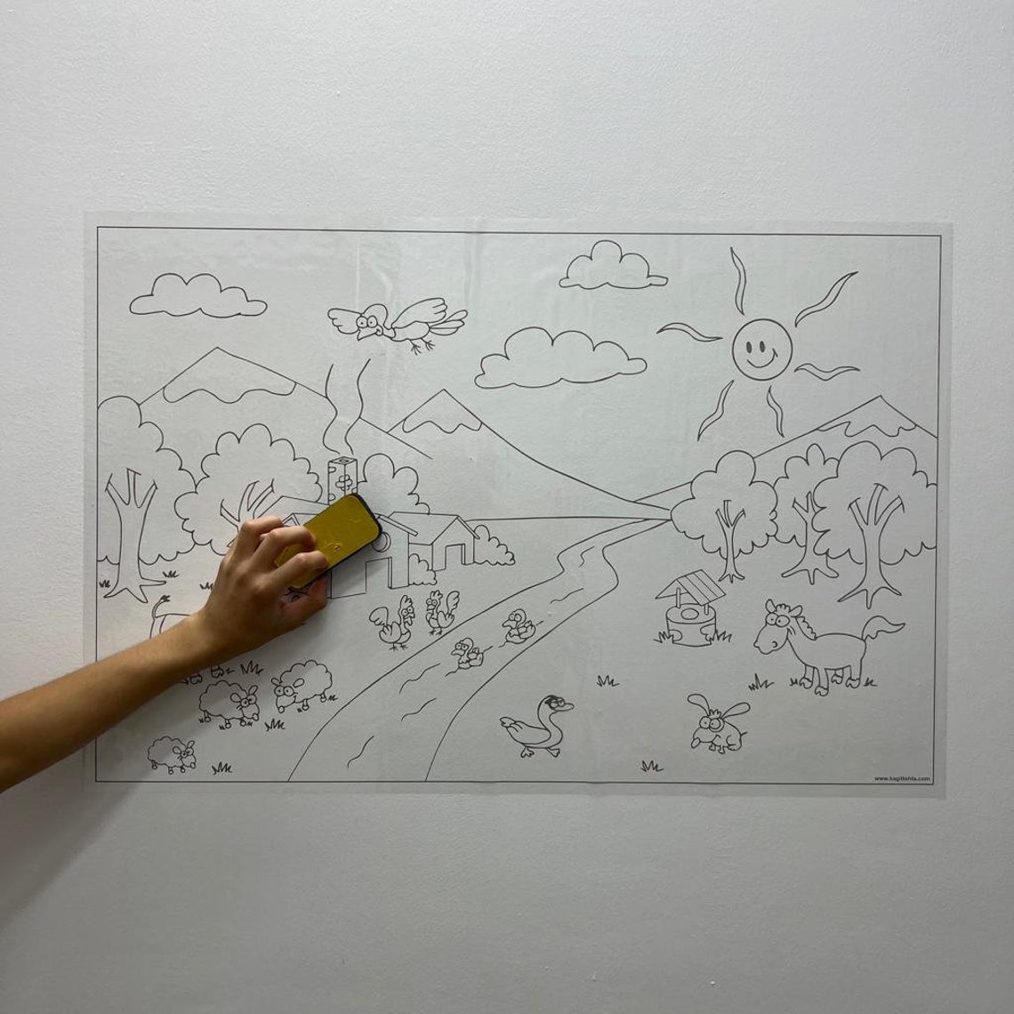 Dry Erase Kids Painting Activity Decal Model-1 Personalized, Toddlers ...