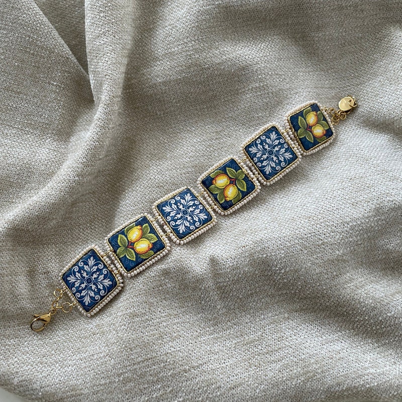 Tile Bracelet - Etsy