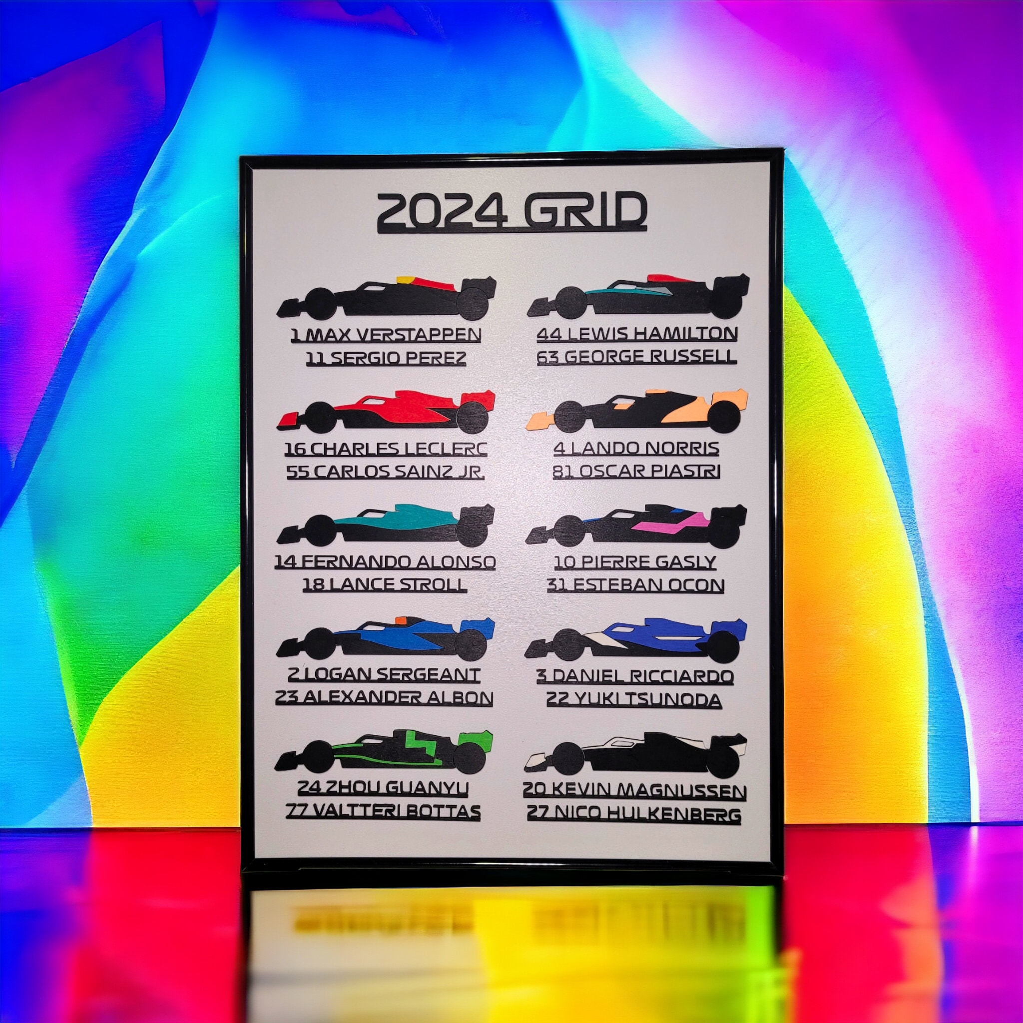 Formula 1 Grid Art for 2024 Season 3D Racing Car Decor - Etsy