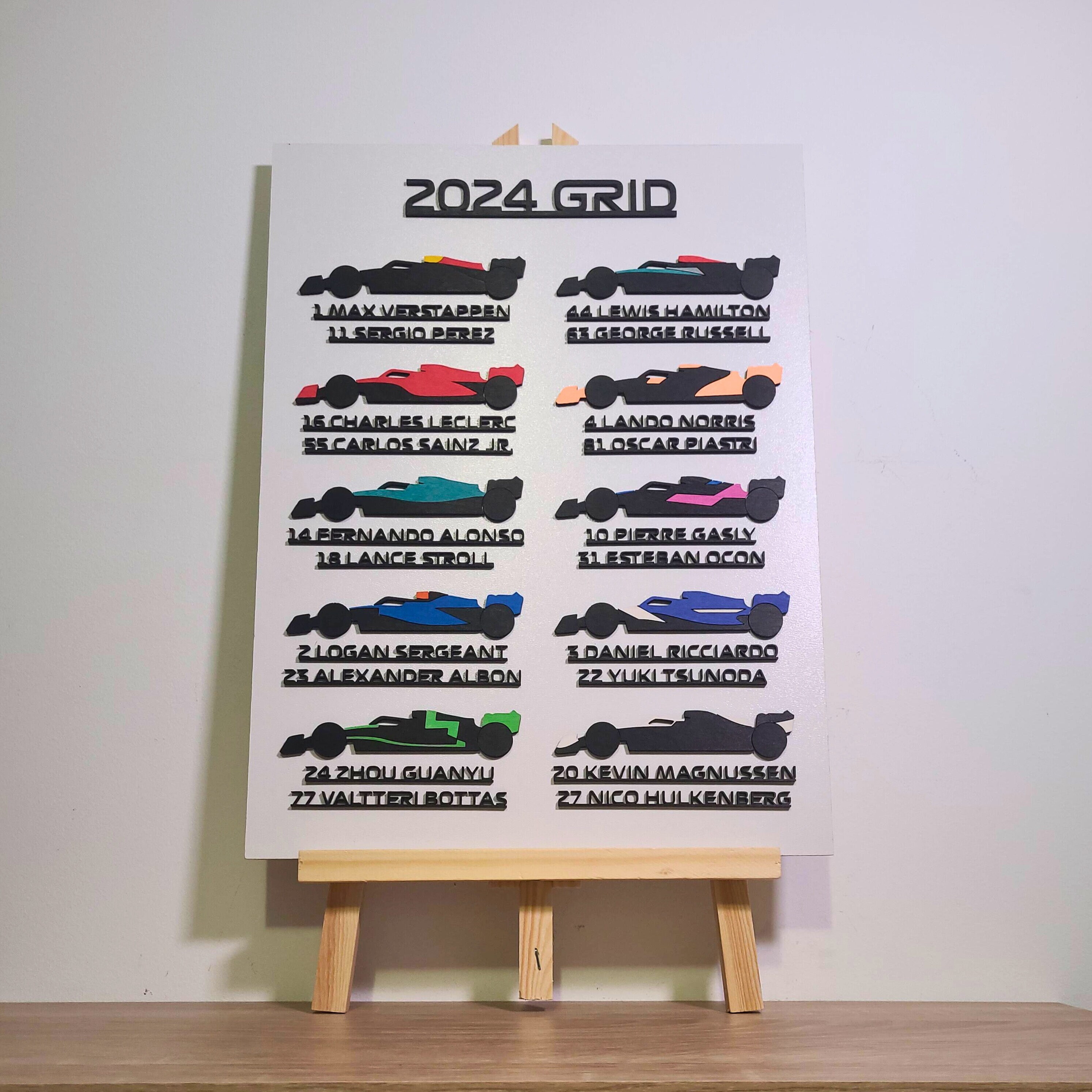 Formula 1 Grid Art for 2024 Season 3D Racing Car Decor - Etsy