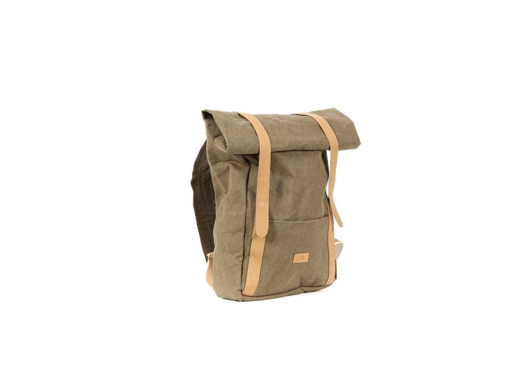Jacques Backpack, Kraft Paper, Washable Paper, Vegan Leather, 100% ...