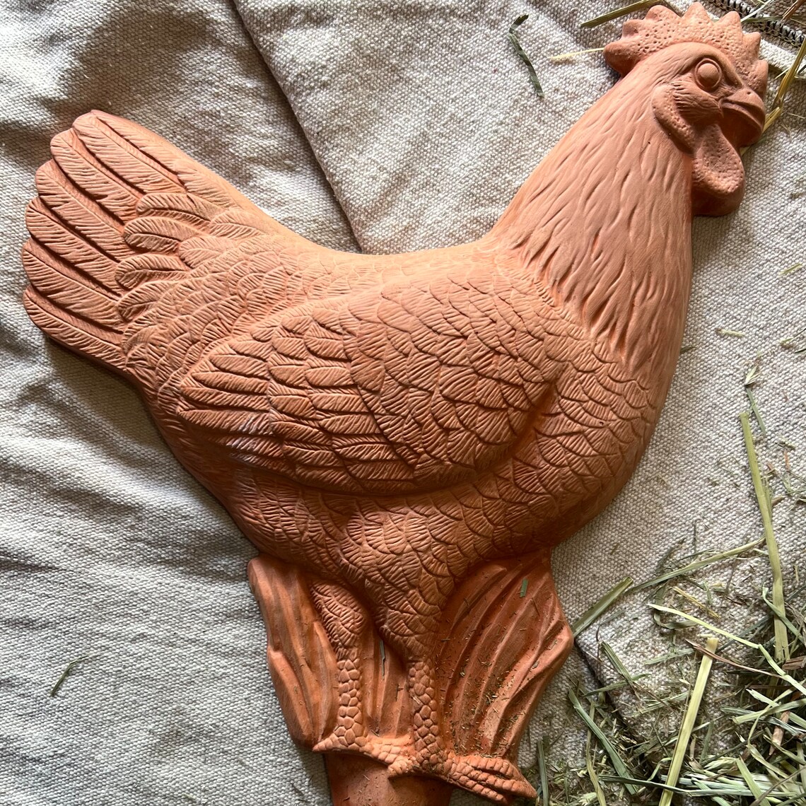 Terracotta Chicken for Garden Decoration - Etsy