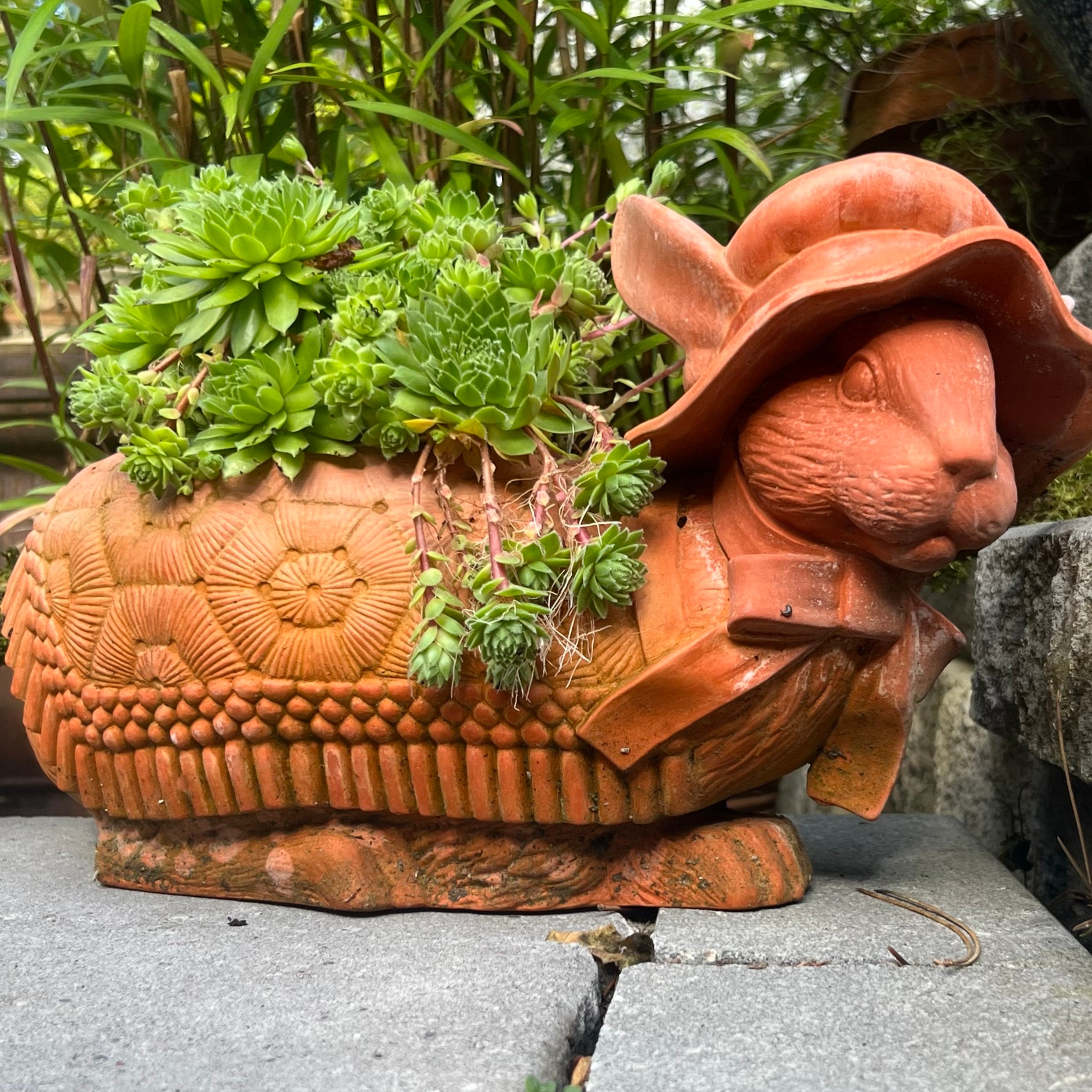 Rabbit Terracotta Planter - Etsy