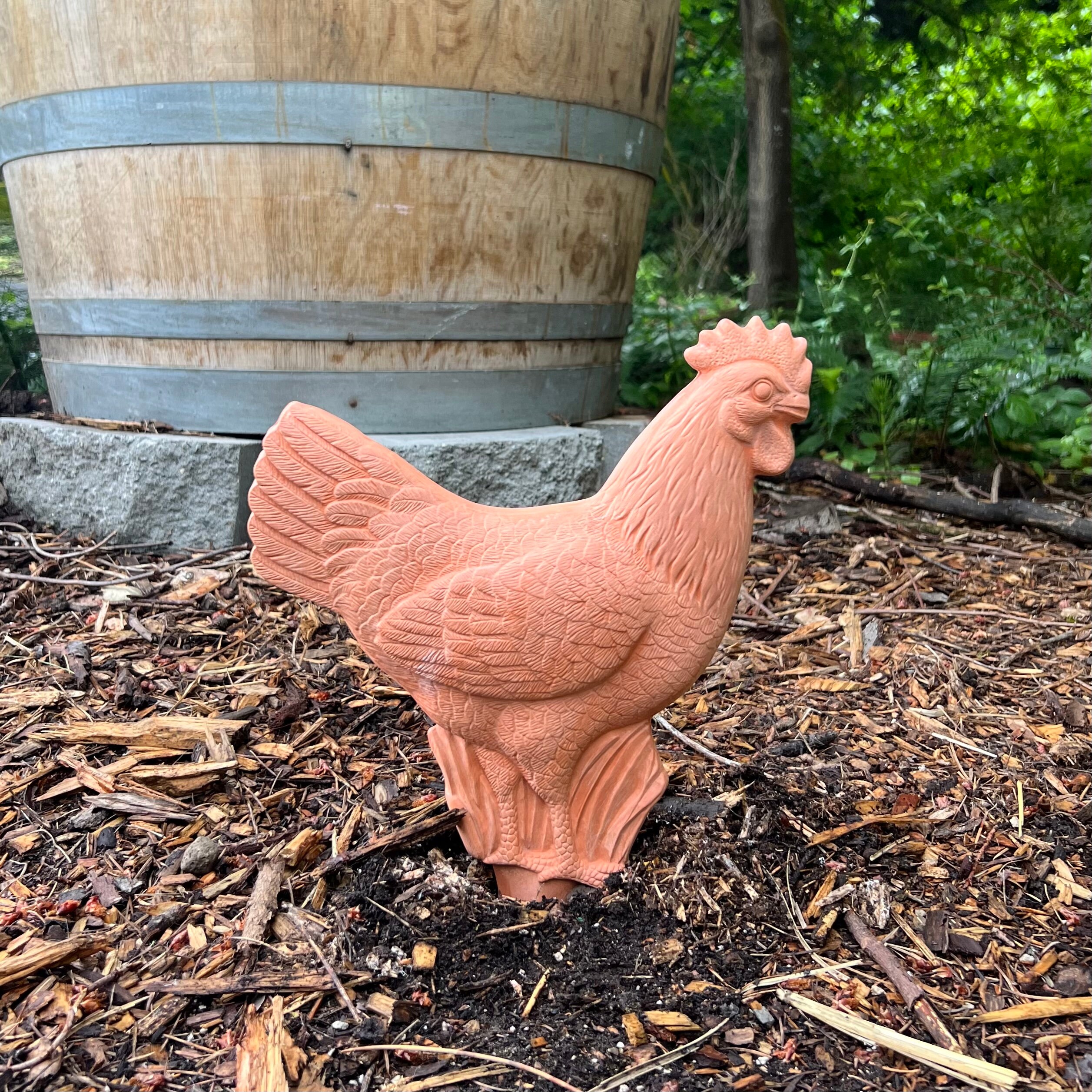 Terracotta Chicken for Garden Decoration - Etsy