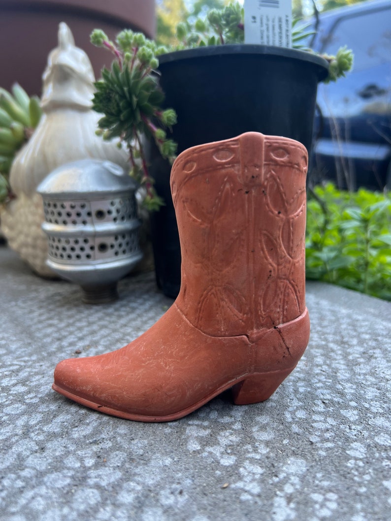 Cowgirl Boot Terracotta Planter - Etsy