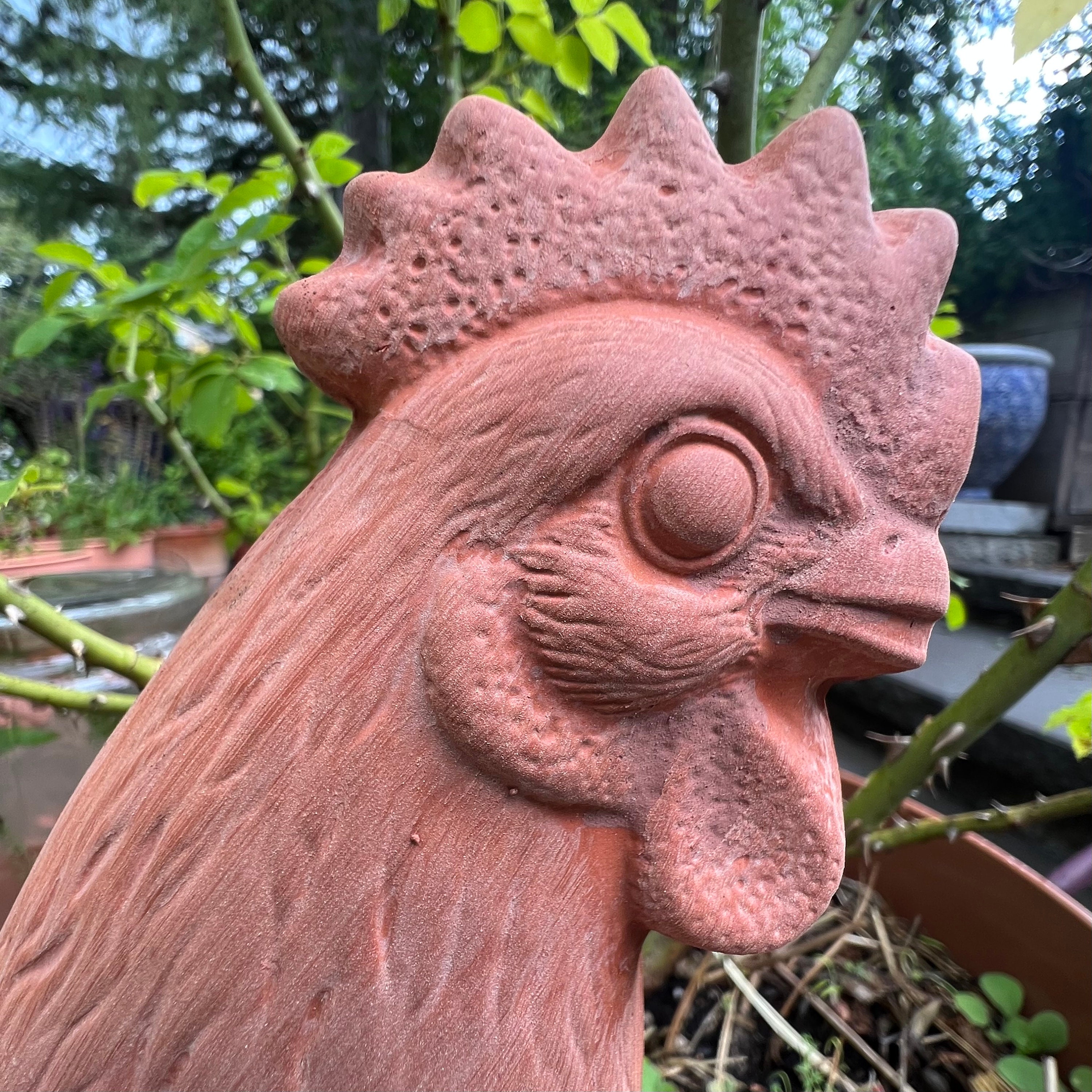 Terracotta Chicken for Garden Decoration - Etsy