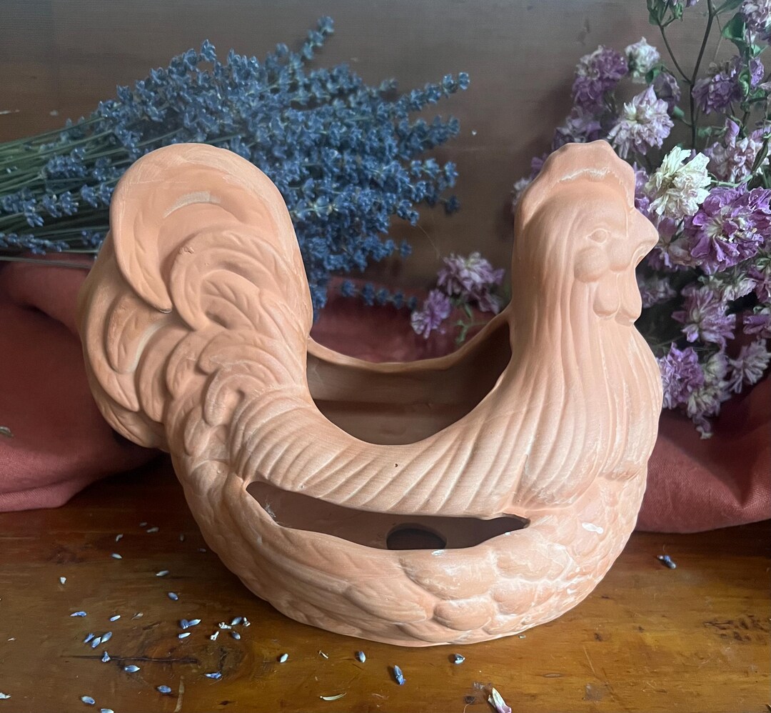 Large Broody Chicken Planter in Terracotta - Etsy