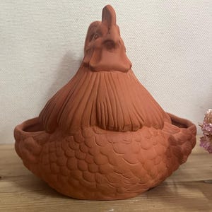Small Rooster or Chicken Plant Pot Made of Terracotta - Etsy