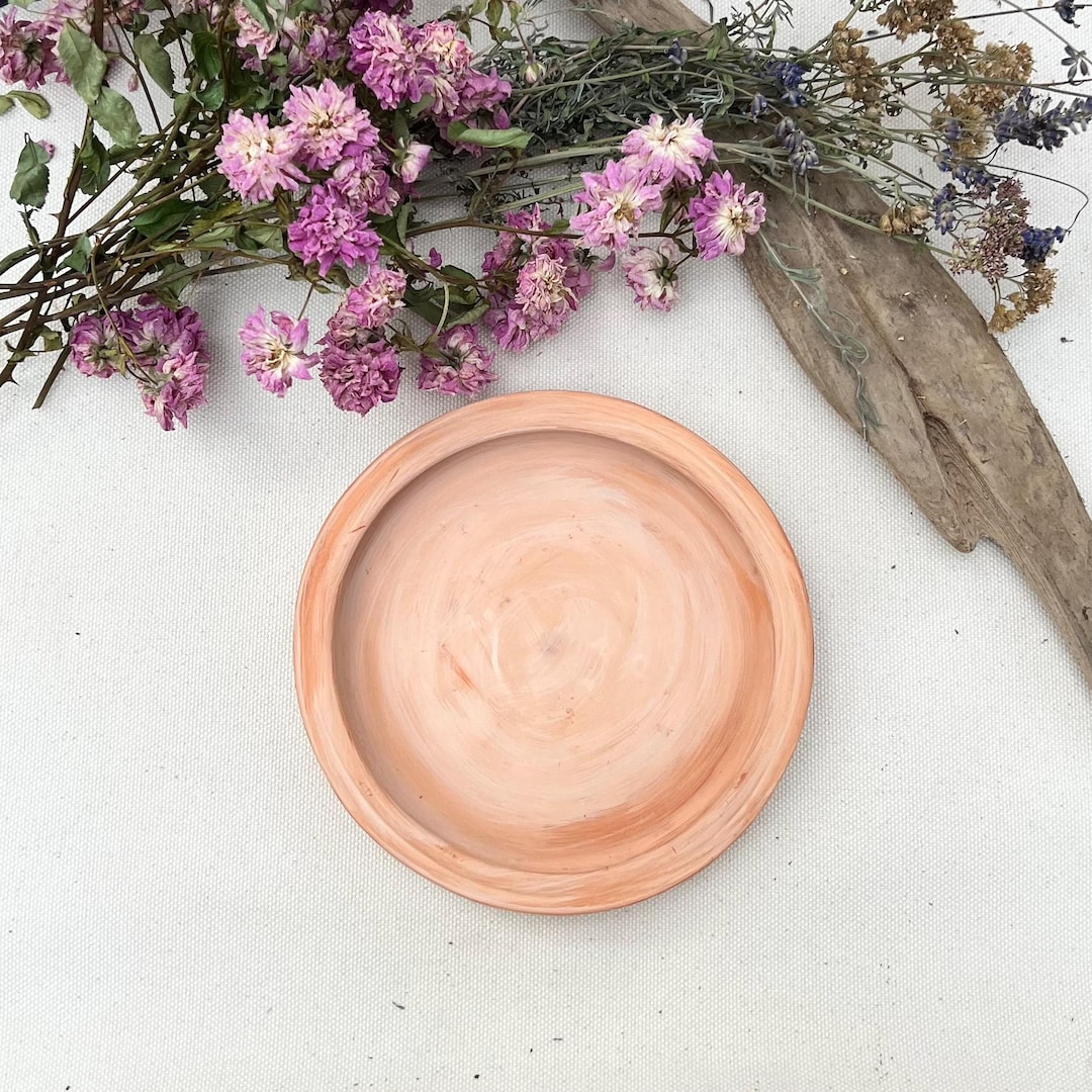 Un-glazed Hand Poured Terracotta Saucer, Catch, Plate, or Tray for ...