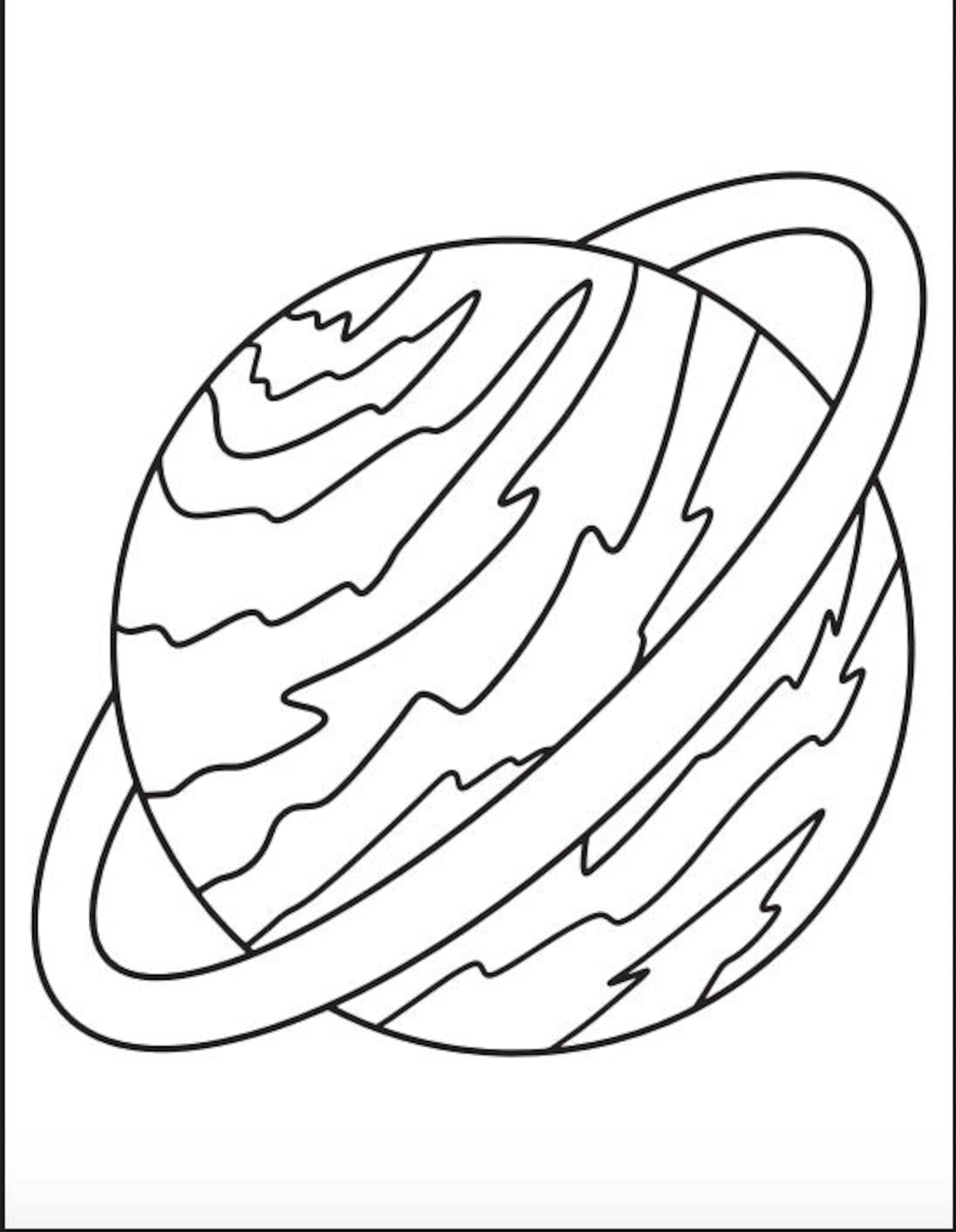 Outer Space Planet Coloring Pages | Fun Space-themed Printable for Kids ...