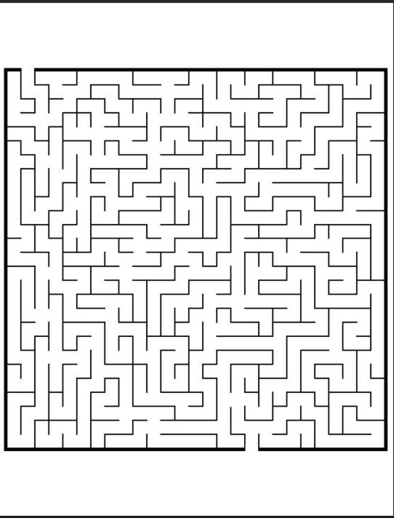 Printable Maze Puzzle Pack: 20 Brain Game Activity Sheets (PDF) - Etsy