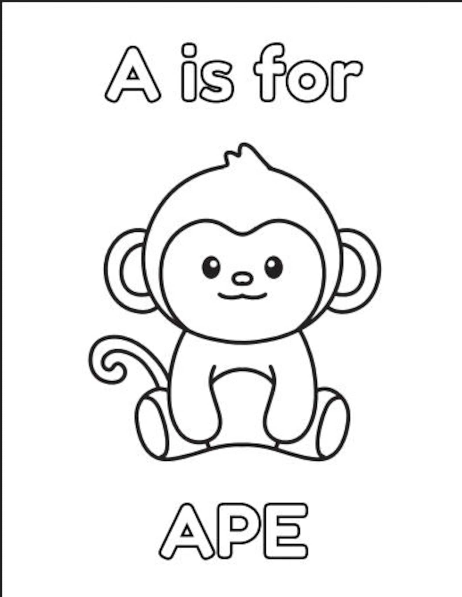 Alphabet Zoo Coloring Pages – Fun A to Z Animals for Kids to Color! - Etsy