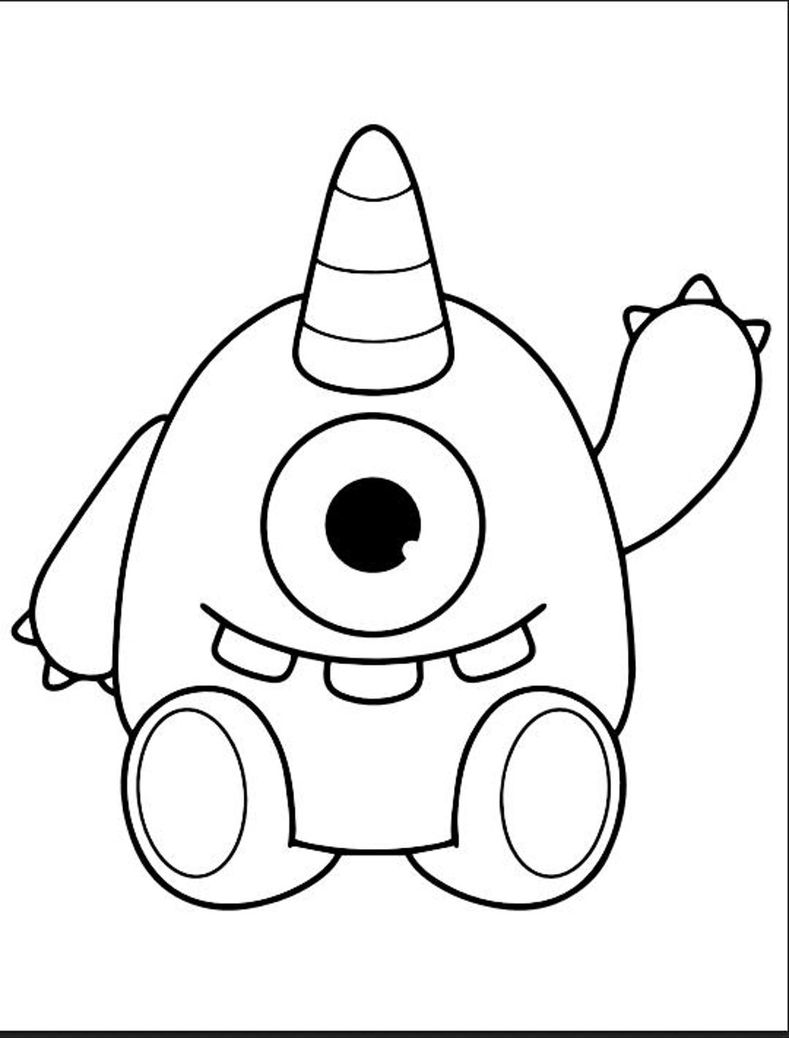 Cute Alien Coloring Pages for Kids – Printable Outer Space Monsters ...