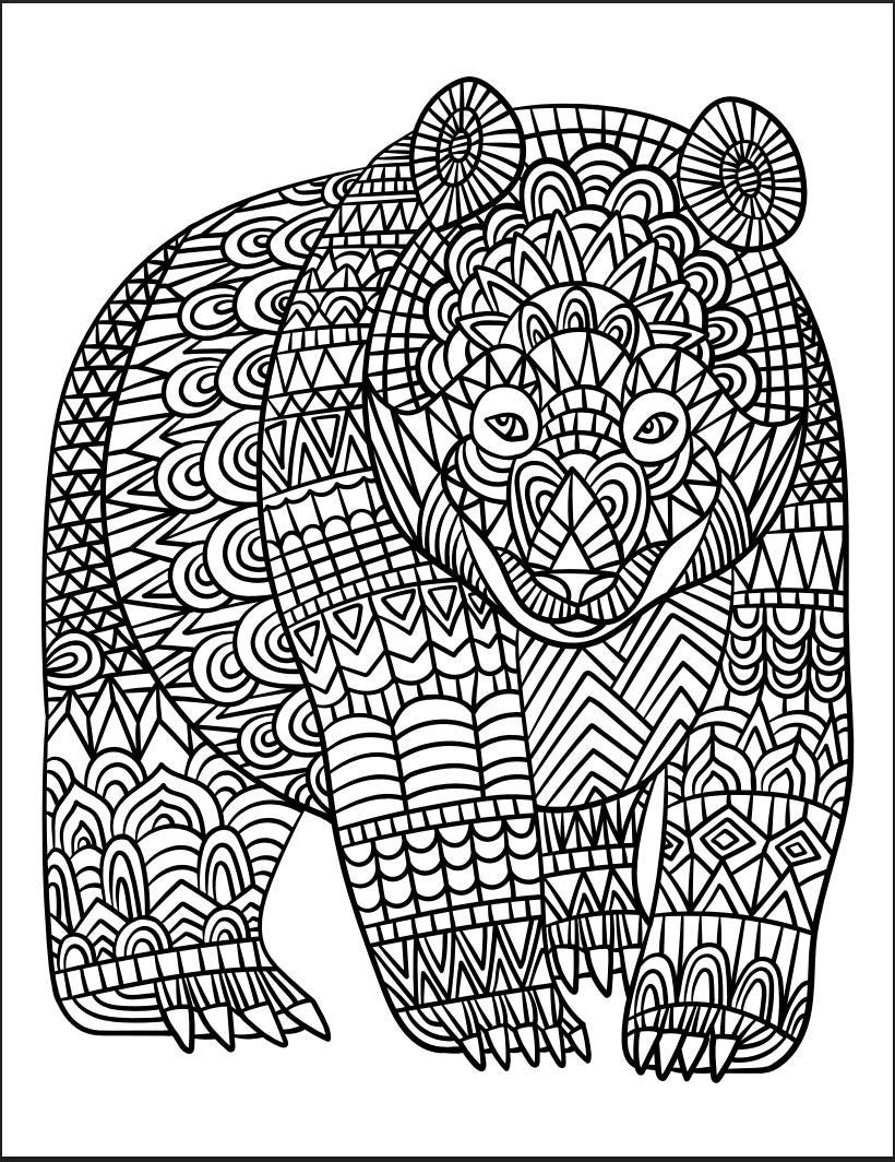 Intricate Animal Coloring Pages for Adults - Mandala Butterfly, Unicorn ...