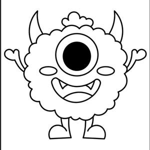 Cute Alien Coloring Pages for Kids – Printable Outer Space Monsters ...