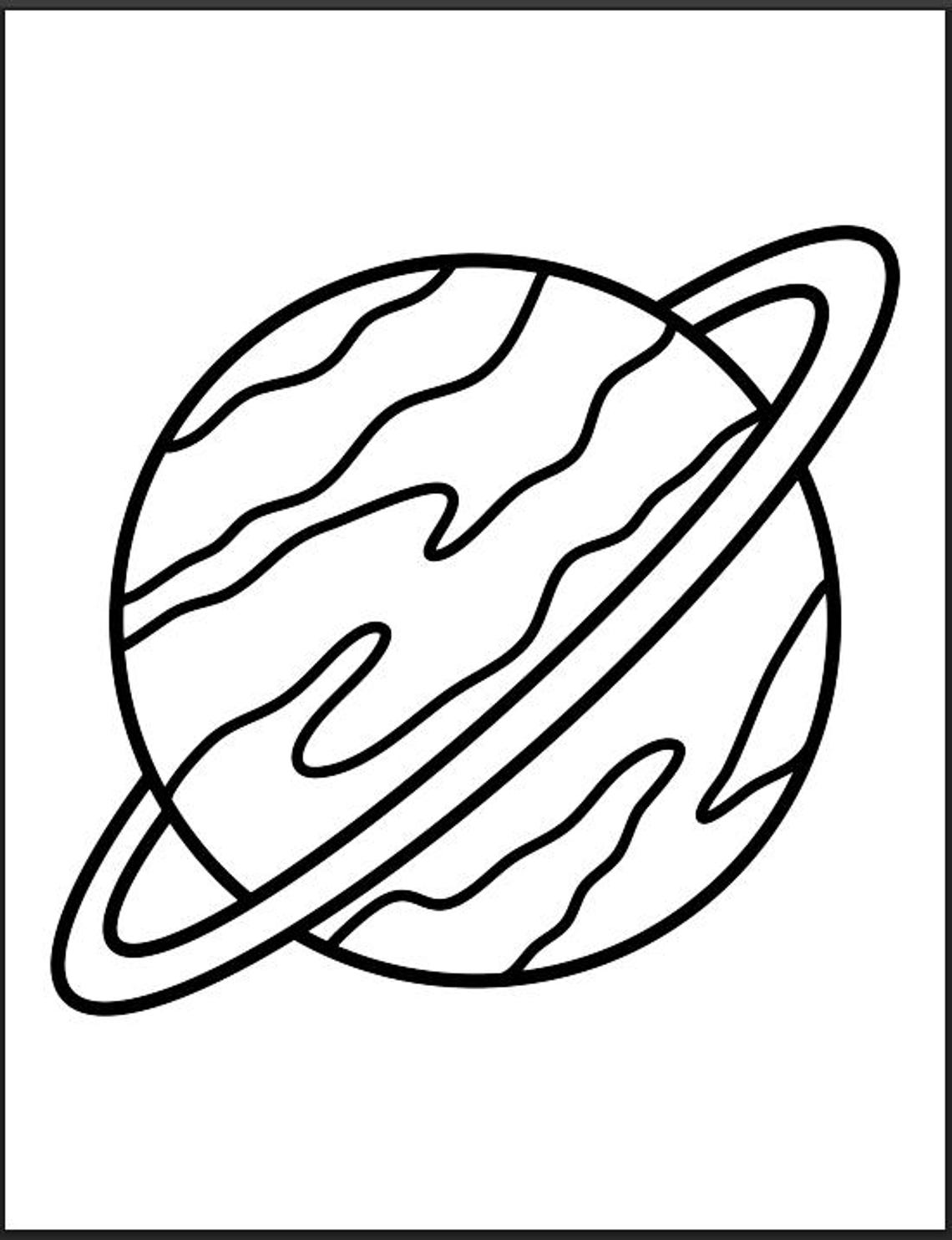 Outer Space Planet Coloring Pages | Fun Space-themed Printable for Kids ...