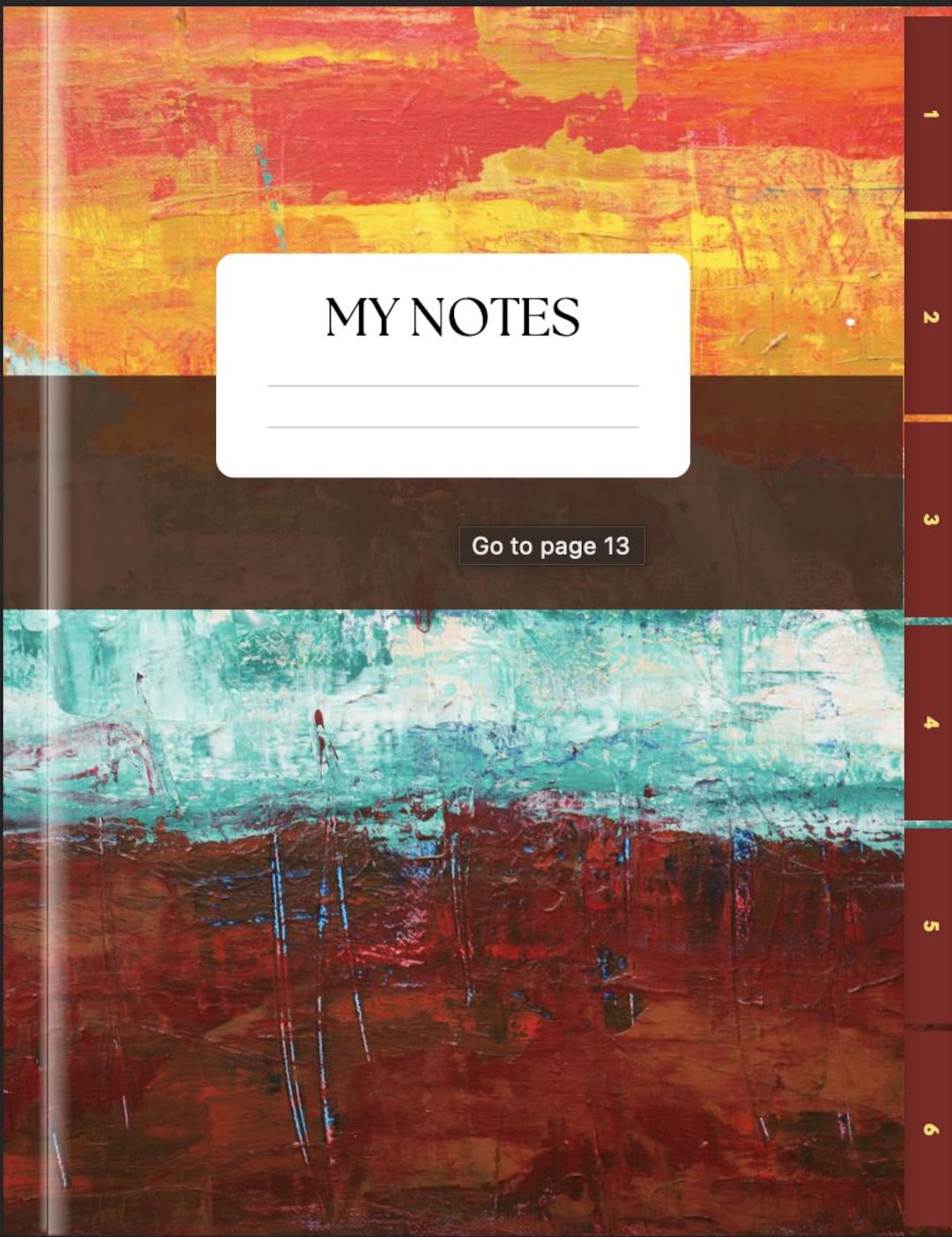 73-page Digital Notebook, Tabbed Hyperlinked Notes Journal | Aesthetic ...