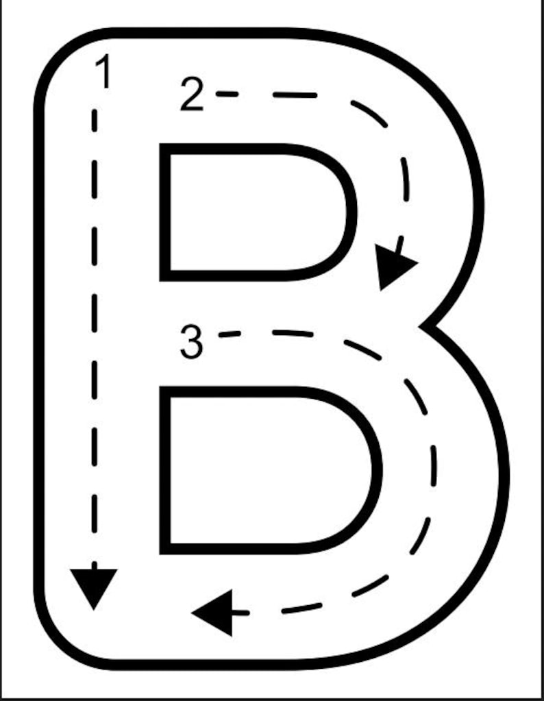 Alphabet Tracing Worksheets: Handwriting Practice A-Z (PDF) - Etsy
