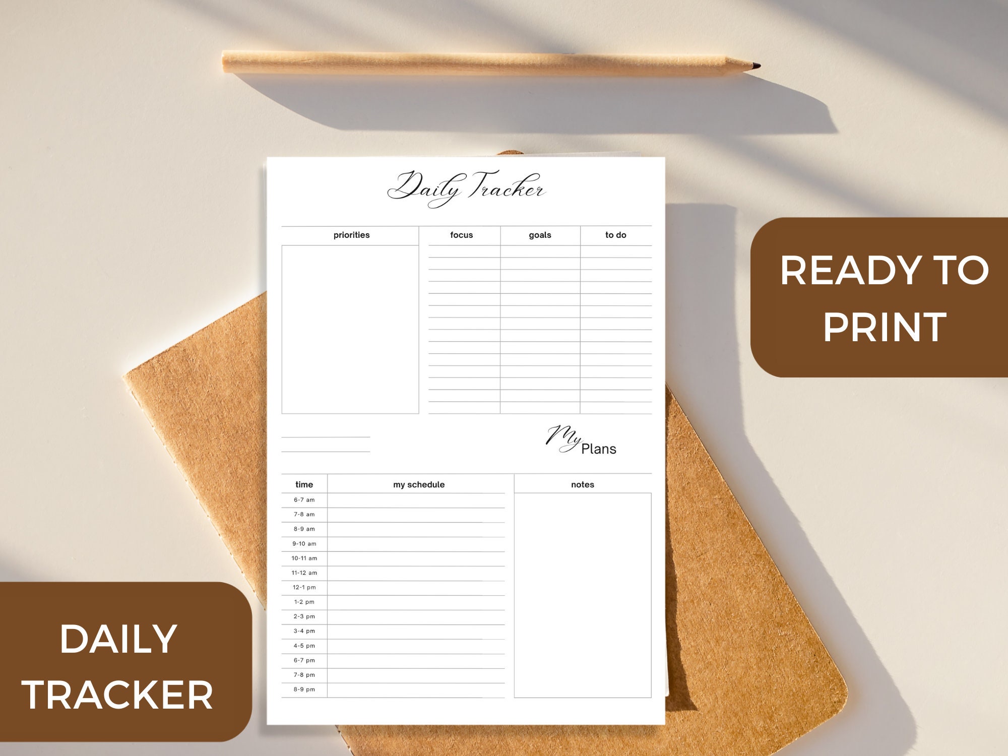 24 Hour Daily Tracker, Printable Planner, Hourly Planner, Time Plan ...