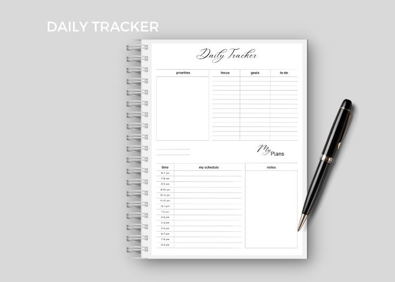 24 Hour Daily Tracker, Printable Planner, Hourly Planner, Time Plan ...