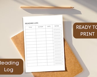 Book Tracker, Reading Log, Books I've Read, Instant Download - Etsy
