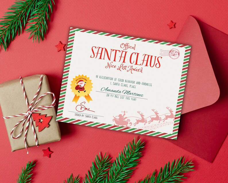 Editable Personalized Letter From Santa Claus From the Desk of Santa ...