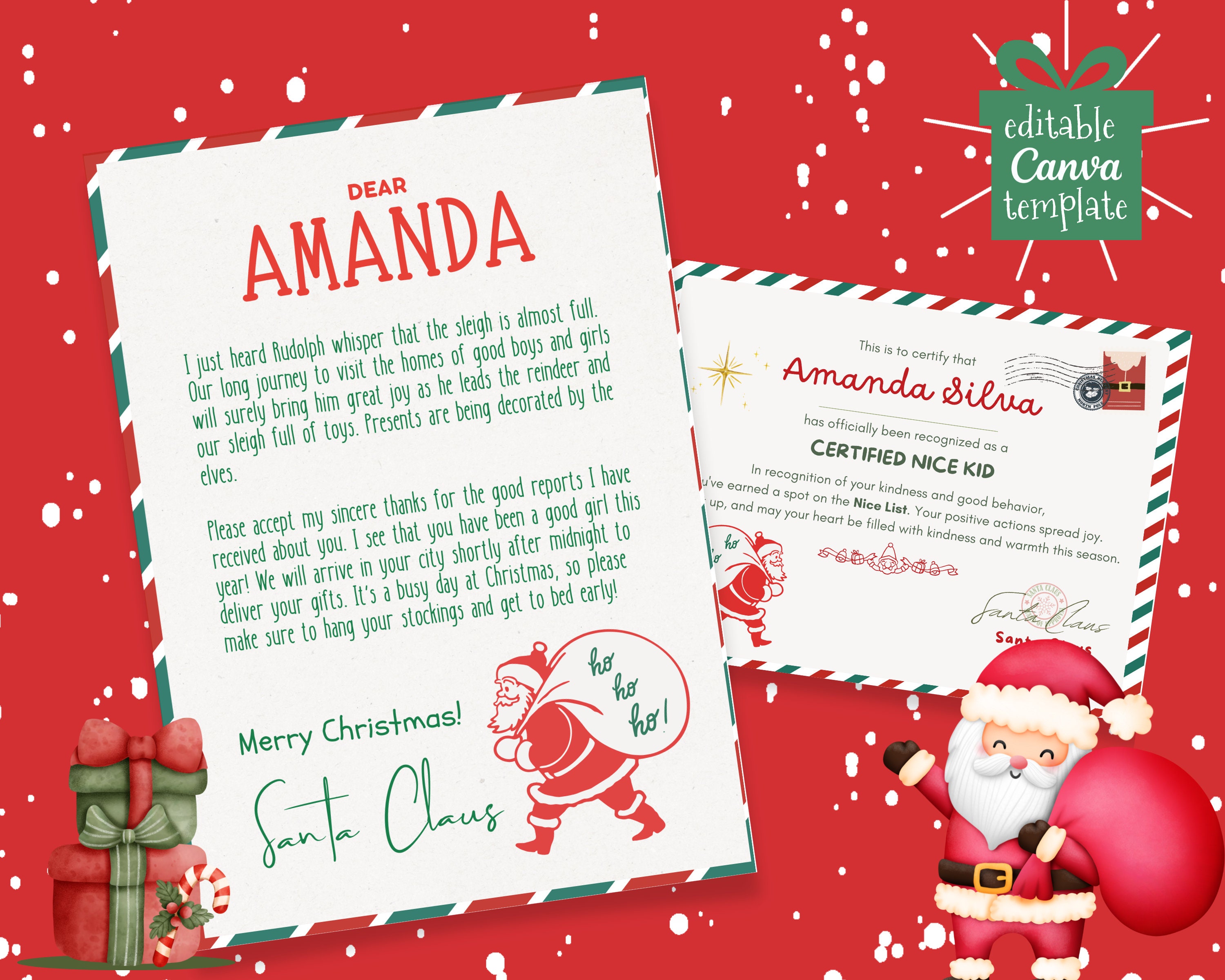 Letter From Santa Bundle, Kids Letter From Santa Claus, Greeting Letter ...
