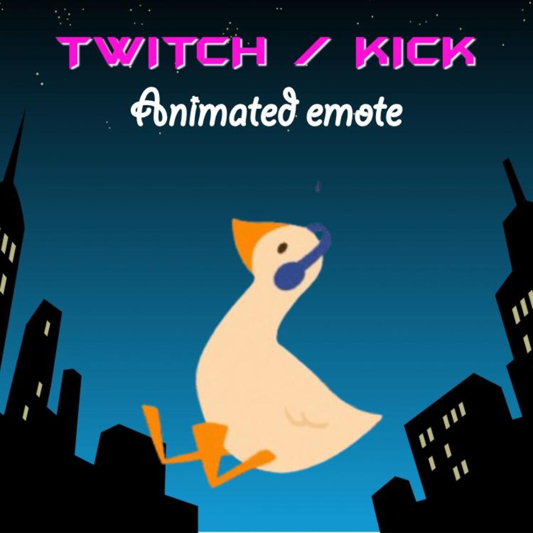 Animated Twitch Emote, Duck Dance Emote, Dj Emote, Duck, Cute Emote ...