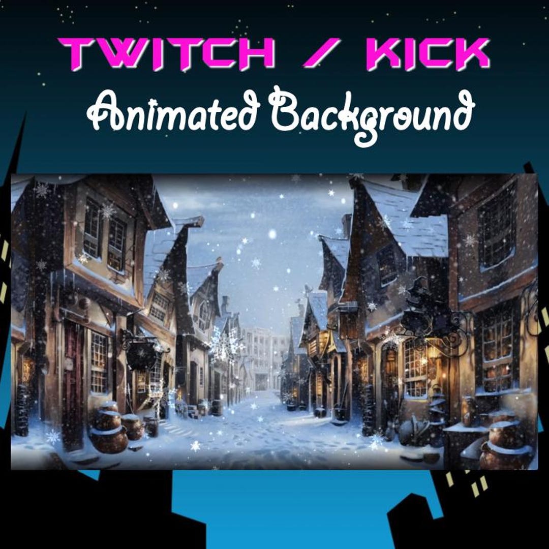 Magical Town Animated Screen Emote, Christmas Screen, Animated Screen ...