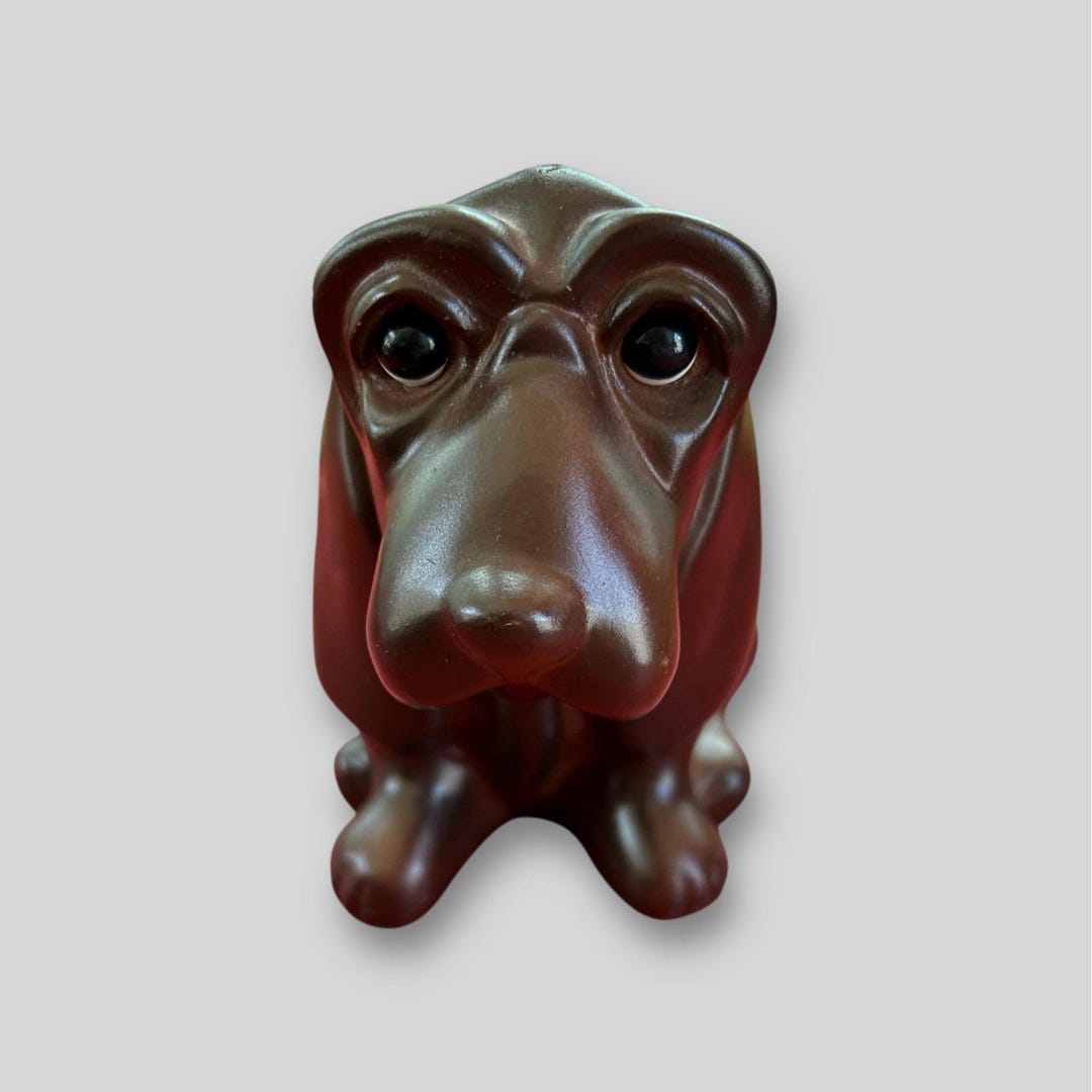 Vintage Plastic Basset Hound Sad Dog Bank Brown Royalty Designs - Etsy