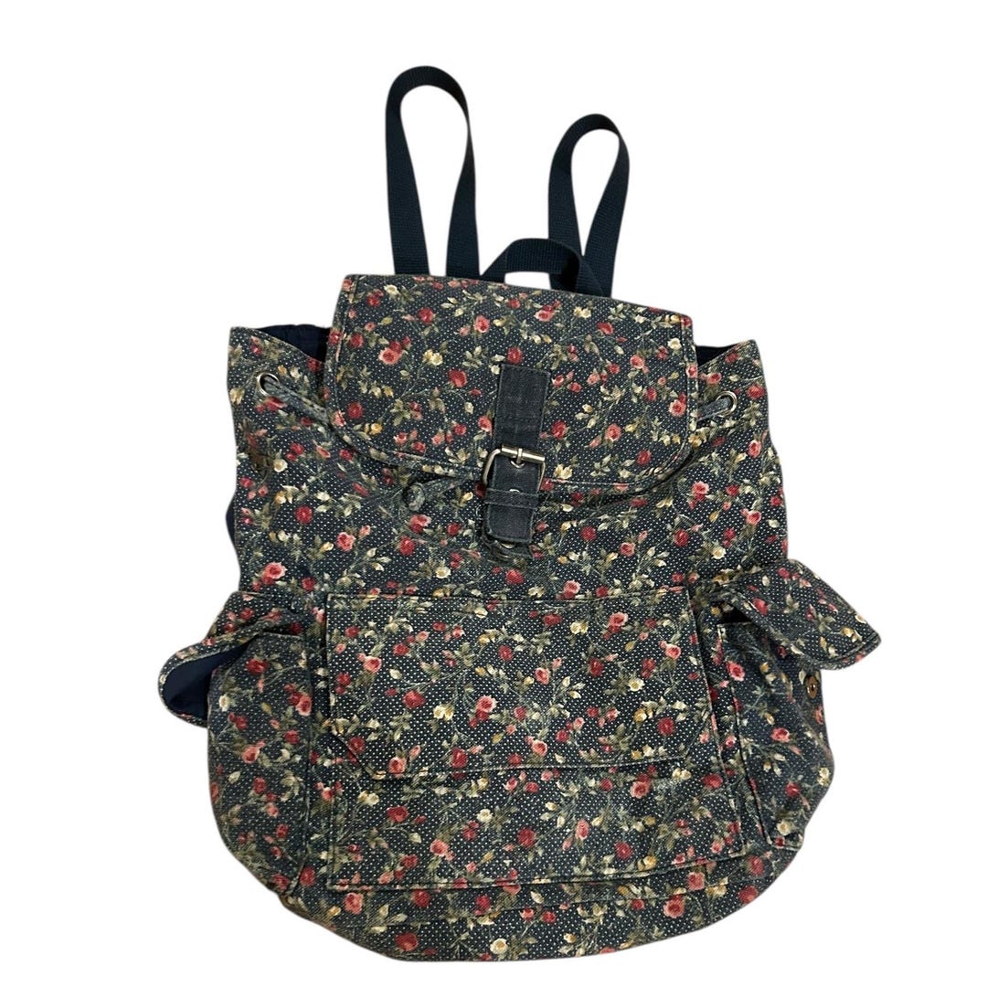 Vtg 90s Classic Delia's Cottagecore Fairycore Backpack Floral Flowers ...