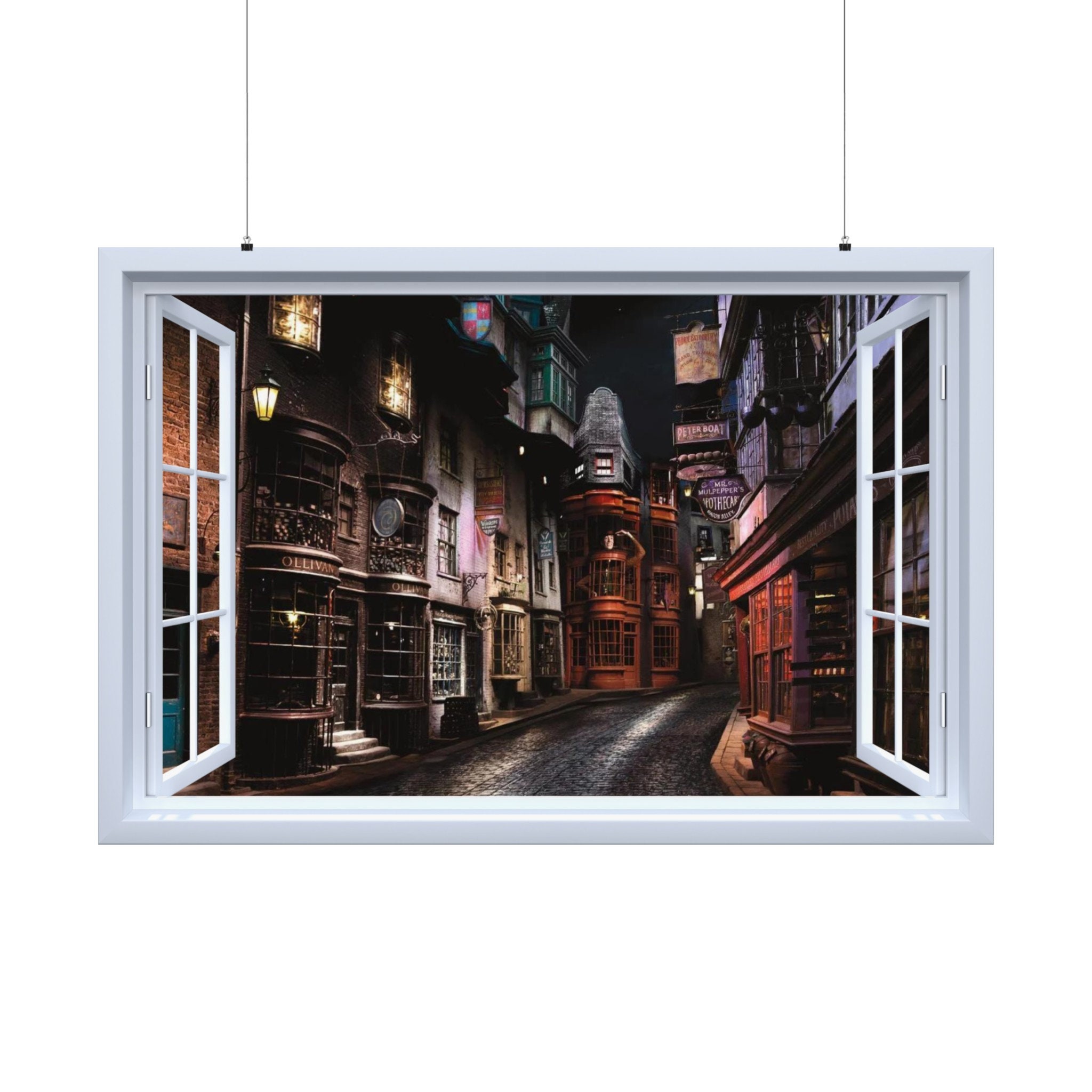 Diagon Alley Harry Potter Wall Art Movie/book Matte Horizontal Posters ...