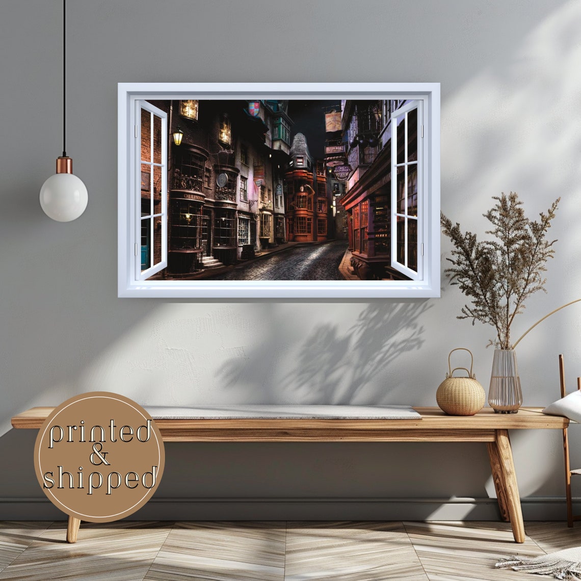 Diagon Alley Harry Potter Wall Art Movie/book Matte Horizontal Posters ...