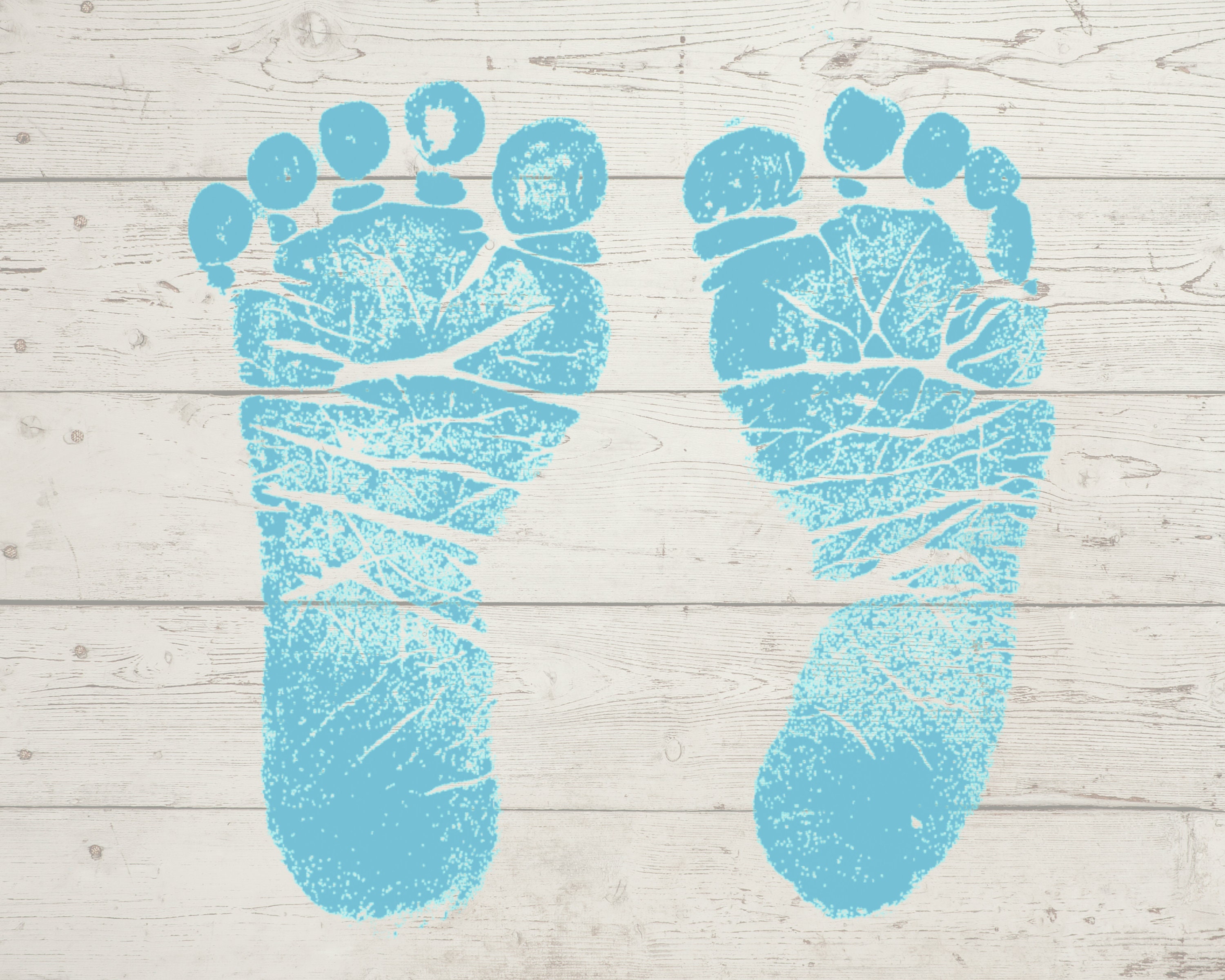 Blue Baby Boy Footprints