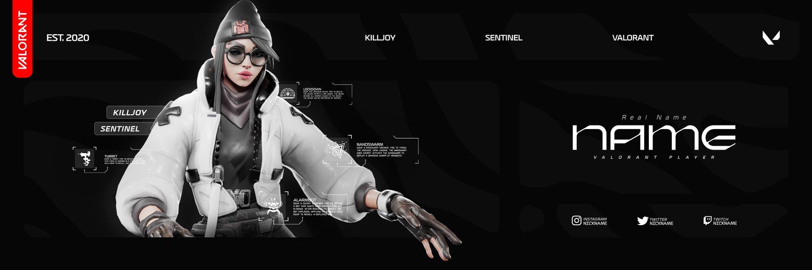 CUSTOM BANNER! | Valorant Killjoy Banner for Twitter, Twitch, Kick ...