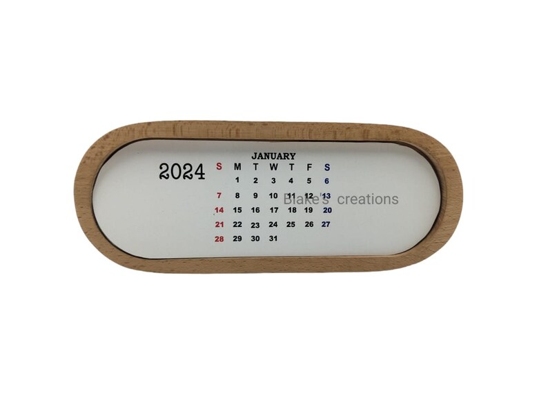 Wooden Calendar Frame: Natural Wood Elegance for Displaying Your ...